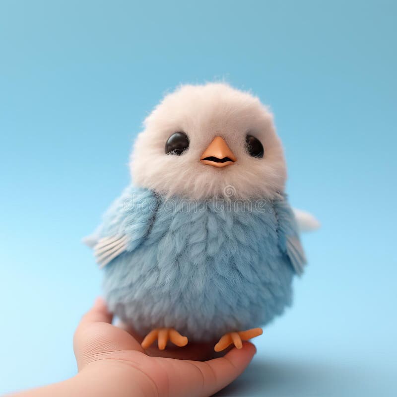 Realistic Felt Caladrius on Solid Color Background Artwork Stock ...