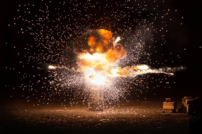 Realistic fire explosion stock image. Image of explosive - 62151465