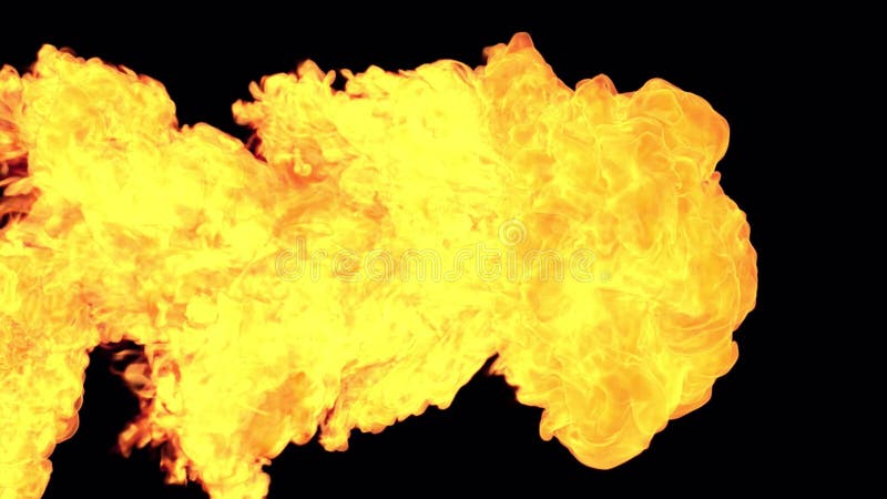 Realistic Fiery Explosion Highlighted on a Black Background Stock Video ...