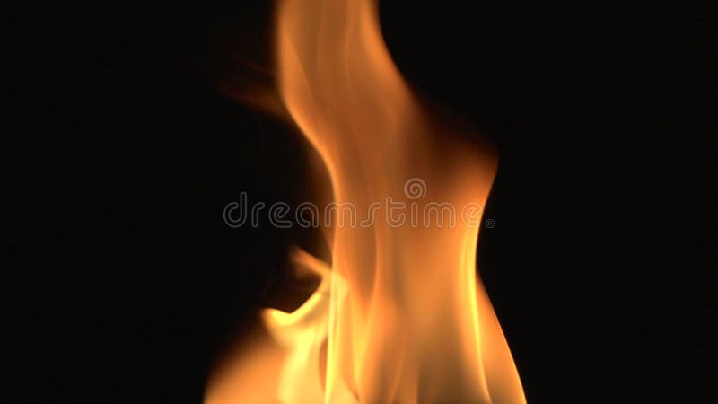 Realistic Fire Animation Ball Isolated Over Black Background in Full HD ...