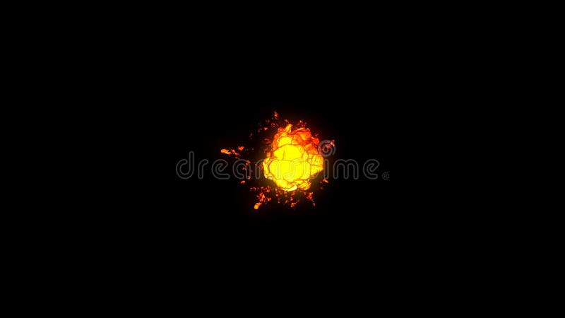 Realistic Fire Blast Explosion with Orange Mushroom Cloud. 3D Rendering ...