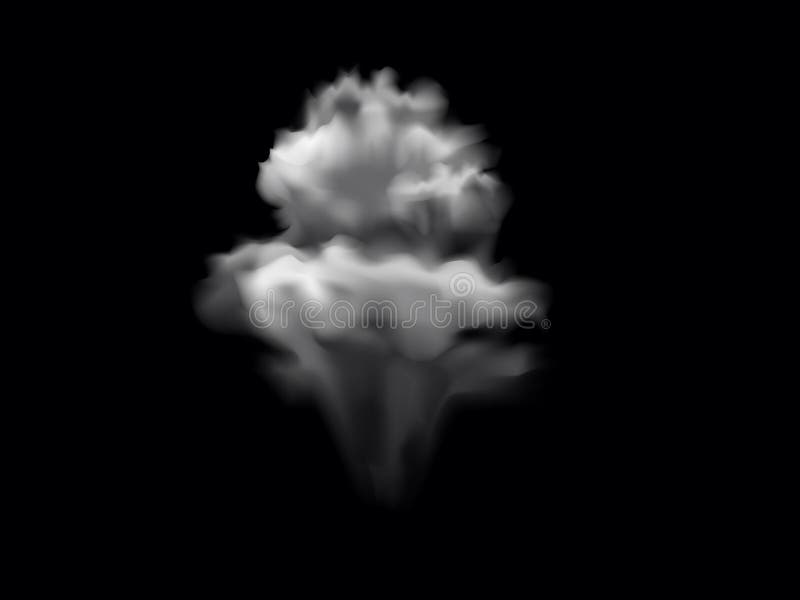 Realistic Fire Bomb Explosion with Sparks and Smoke Isolated on Black ...