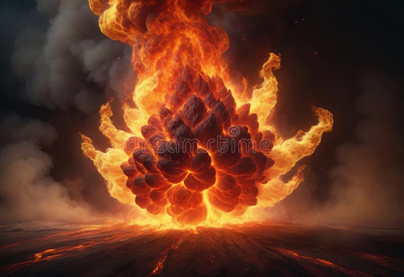 Realistic Fire Energy Effect for Backgrounds Stock Illustration ...