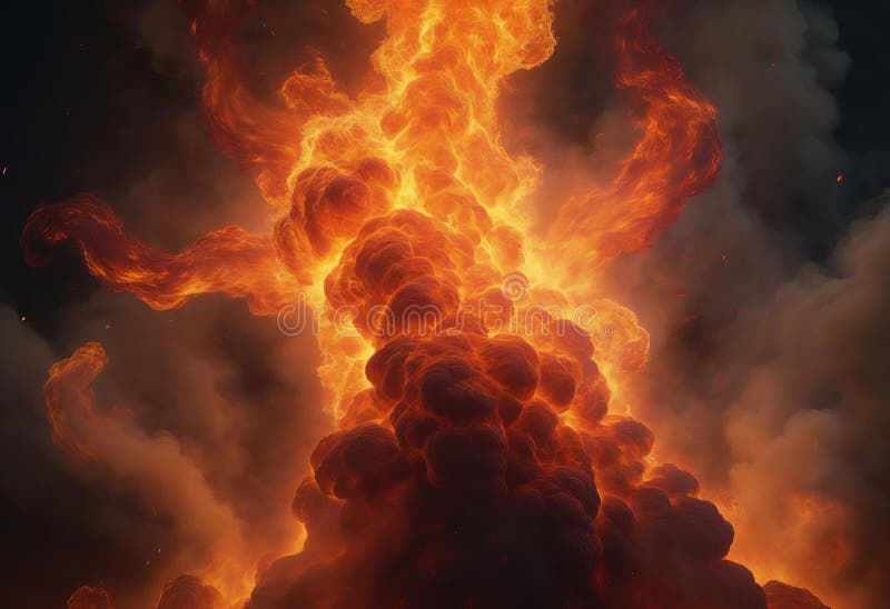 Realistic Fire Energy Effect for Backgrounds Stock Illustration ...