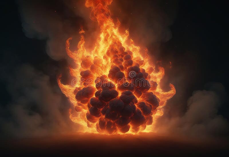Realistic Fire Energy Effect for Backgrounds Stock Illustration ...