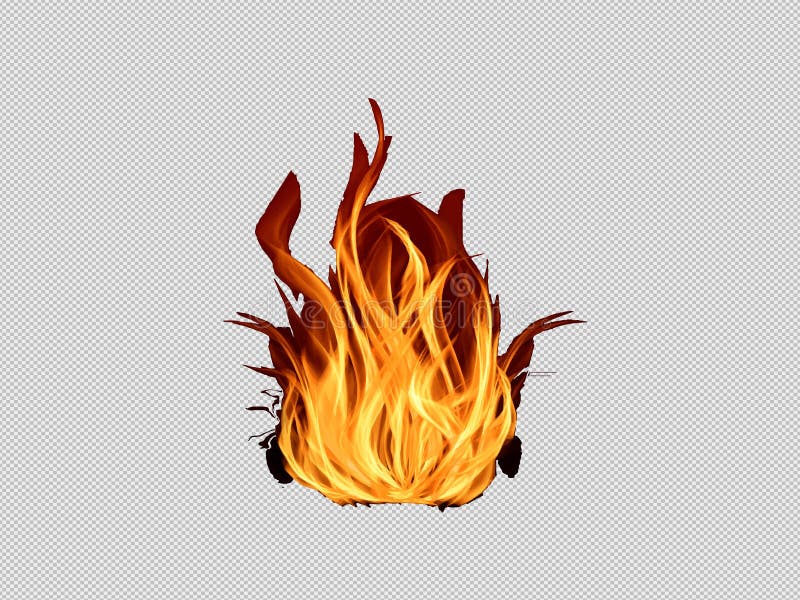 Realistic Fire Flame Vector Illustration Featuring Natural Burning ...