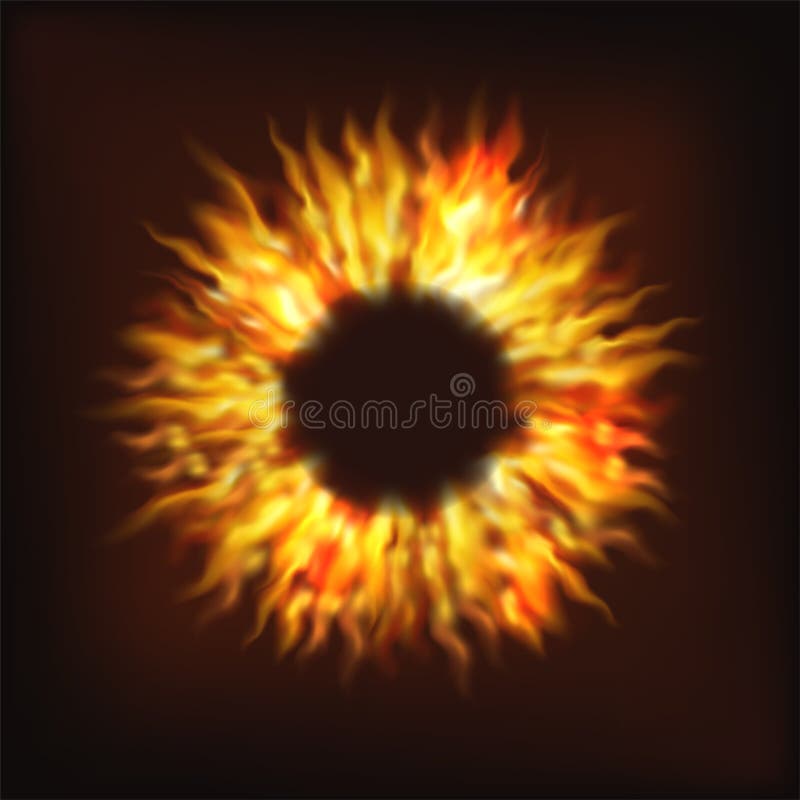 Realistic Fire Flame stock vector. Illustration of eclipse - 119461017