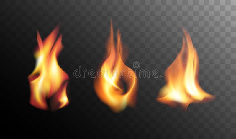 Realistic Fire Flames Clipart
