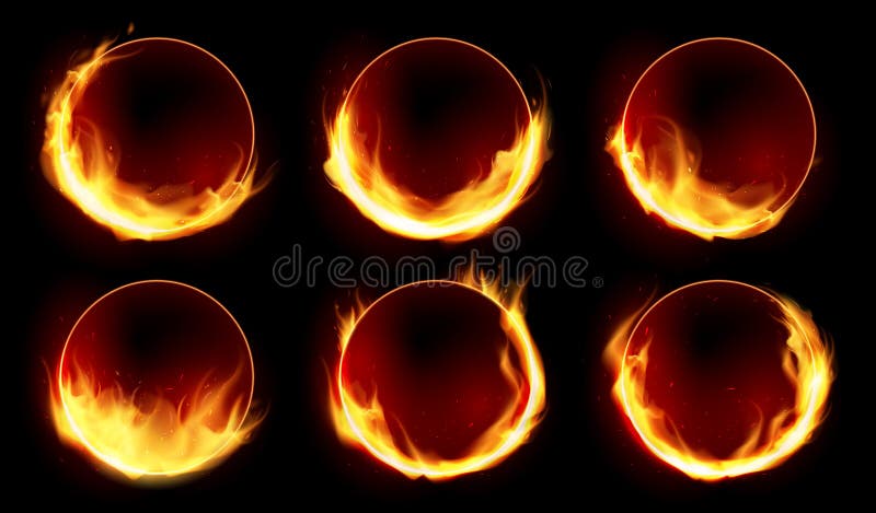 Realistic Fire Frame stock vector. Illustration of flyer - 288996686