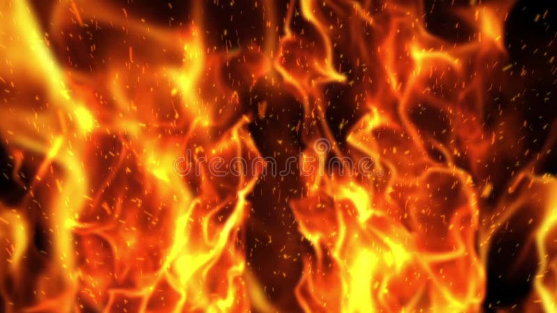 Realistic Fire Video Effect Backgrounds Digital Rendering Stock Footage ...