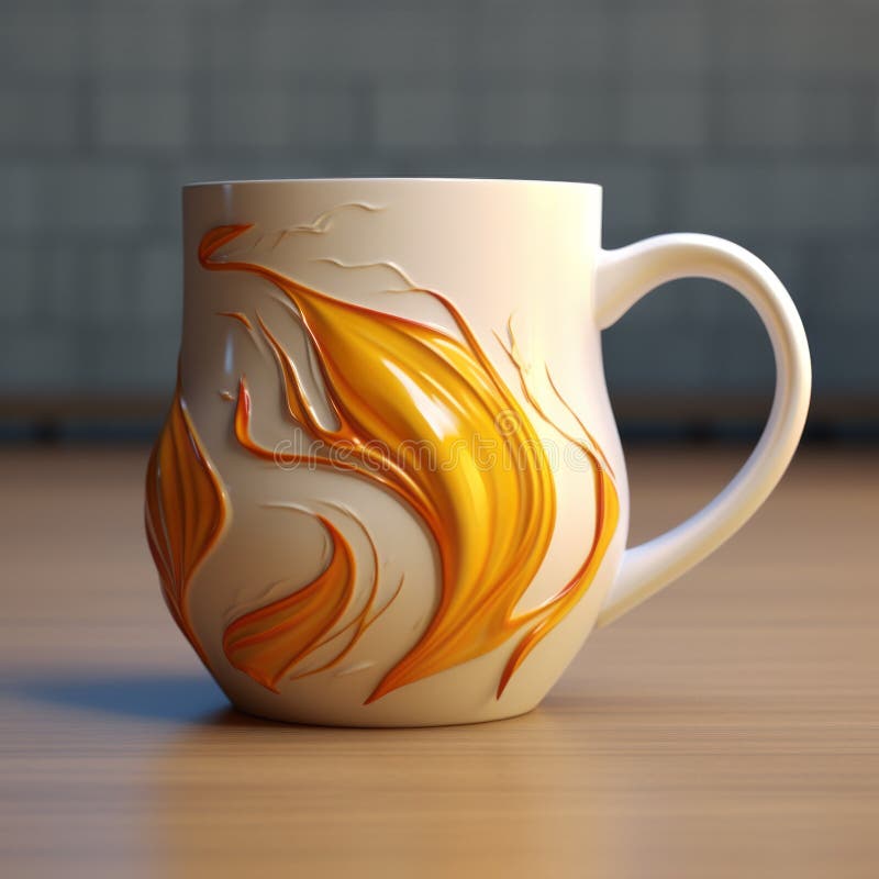 Realistic Fire Mug: Hyper-detailed Studio Rendering with Anime ...