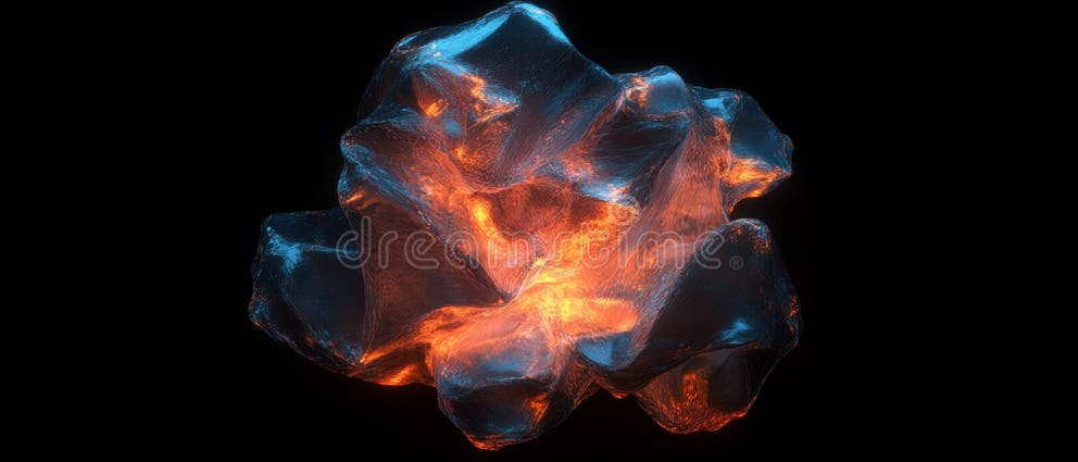 Realistic Fire Simulation with Detailed Dynamics and Black Background ...