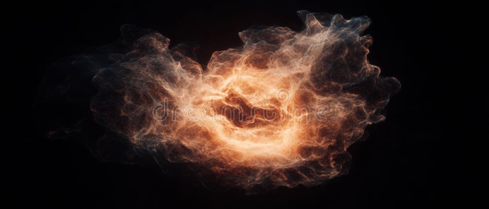 Realistic Fire Simulation with Dynamic Rendering on a Black Background ...