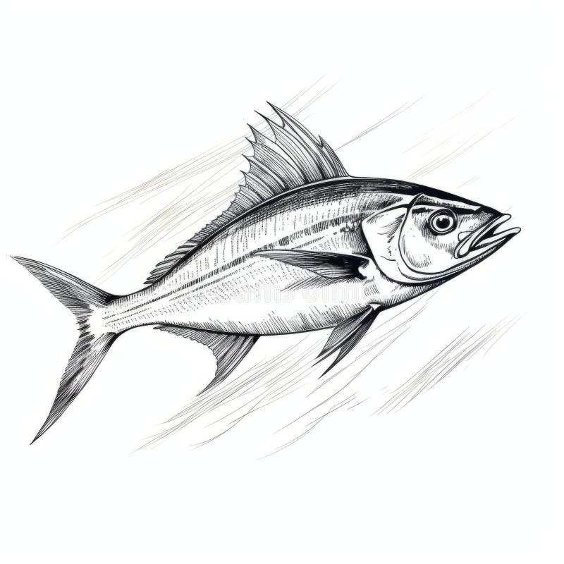 Realistic Fish Illustration in Bombacore Style Stock Illustration ...