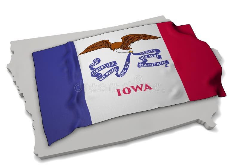 Iowa State Flag stock image. Image of city, symbol, seal - 14795865