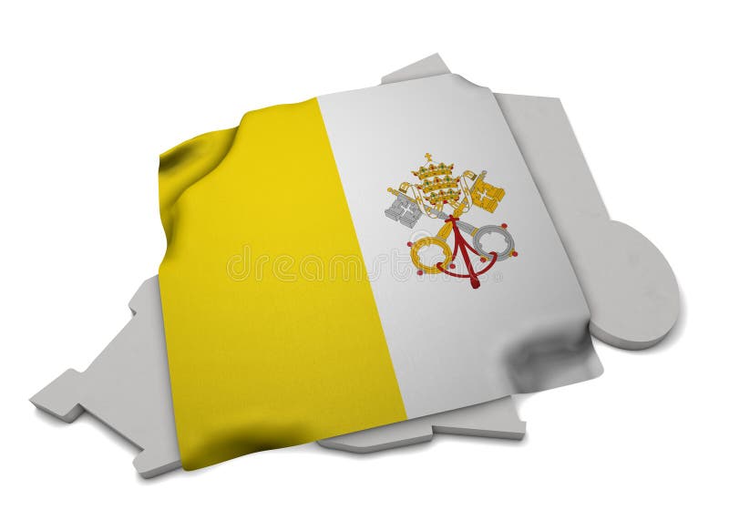 Flag of the Vatican City stock illustration. Illustration of flag - 8296423