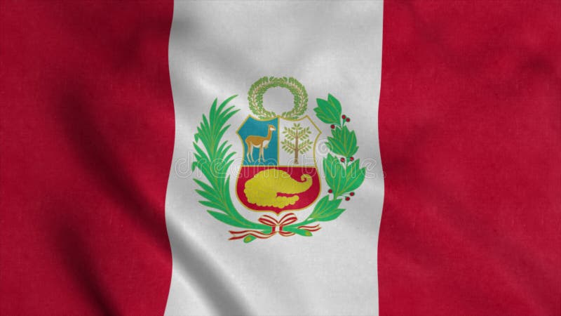 Realistic Flag of Peru Fluttering in the Wind Stock Footage - Video of ...