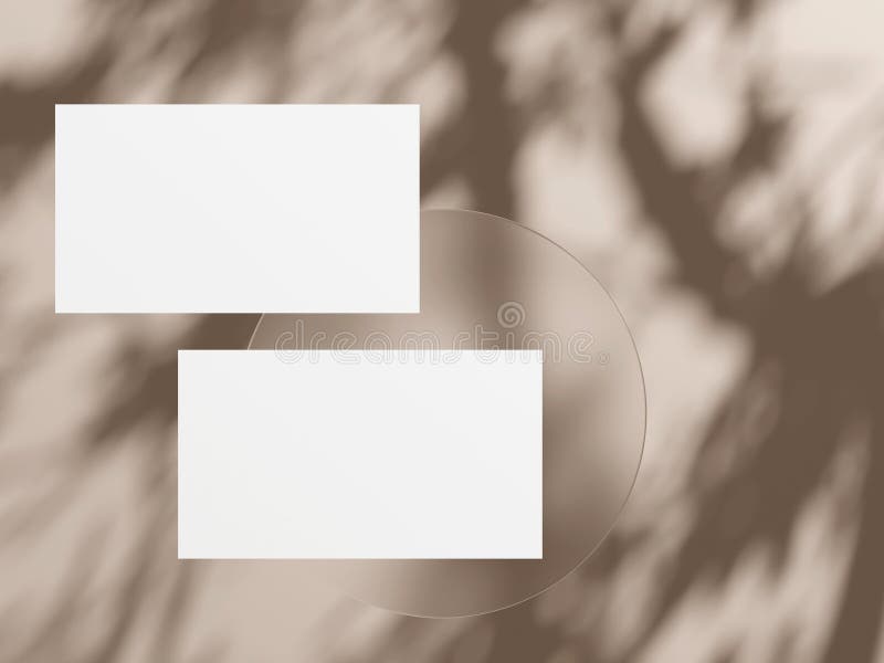 Realistic Floating Business Branding Cards Template Mockup with Shadows ...