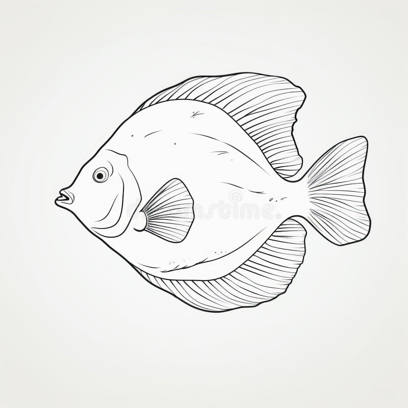 Hand Drawn Tropical Fish Illustration with Precise Simplicity Stock ...