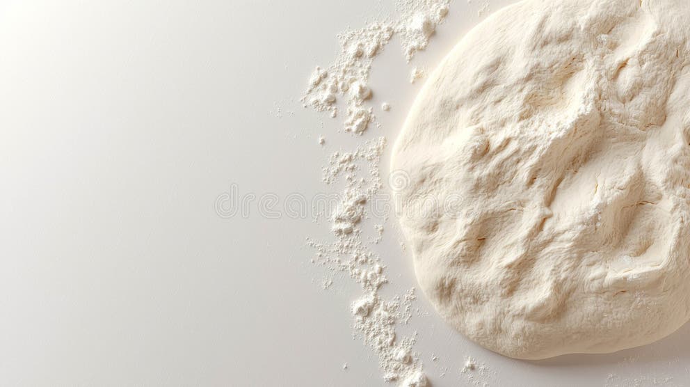 Realistic Flour and Dough on Work Surface for Baking and Culinary ...