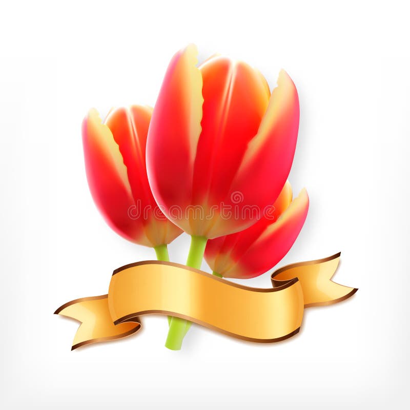 Tulip Gold background stock illustration. Illustration of black - 64167935
