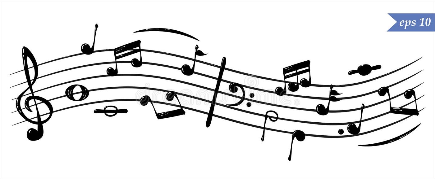Flowing Musical Notes Stock Illustrations – 3,175 Flowing Musical Notes ...