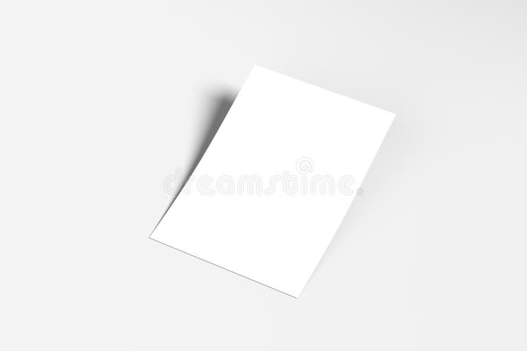 A Realistic A4 Flyer Mockup Featuring a Blank White Sheet of Paper ...