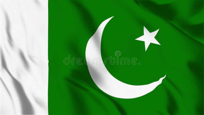 Realistic Flying Pakistan Flag Waving in the Wind Animation Stock ...