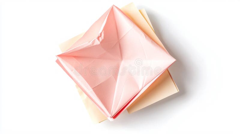 Realistic Folded Sticky Note in Pastel Pink for Office and Stationery ...