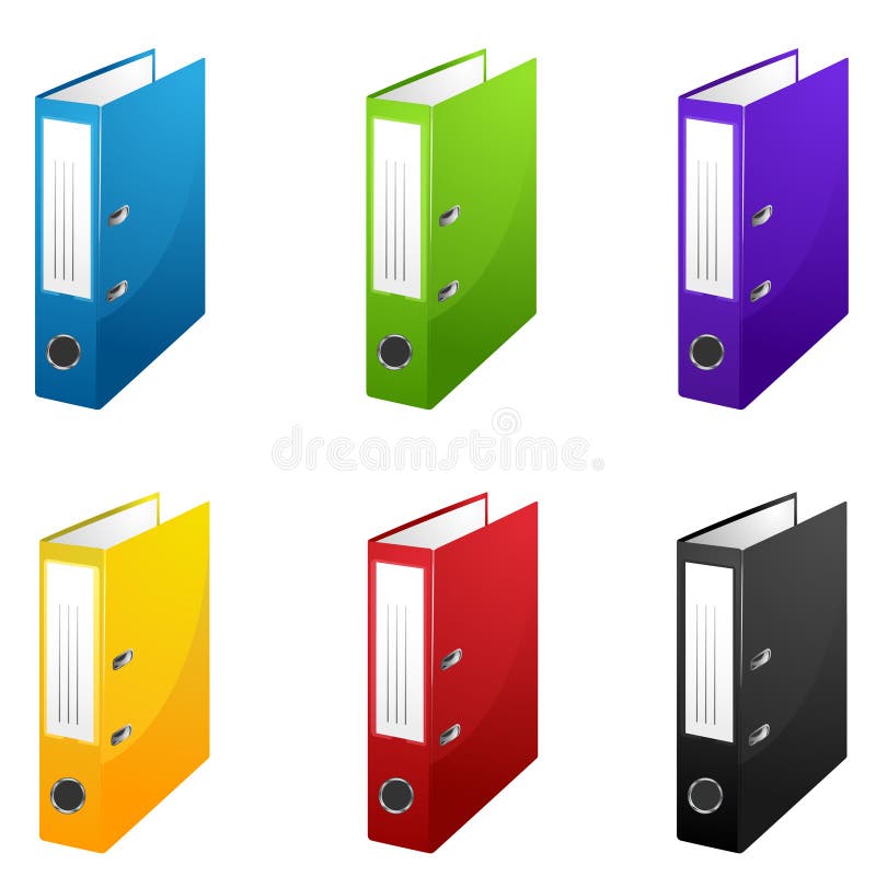 Folders Vector Illustration Stock Vector - Illustration of order ...