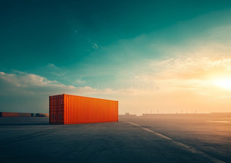 Realistic 10-foot Shipping Container 3D Model with a Strong Depth of ...