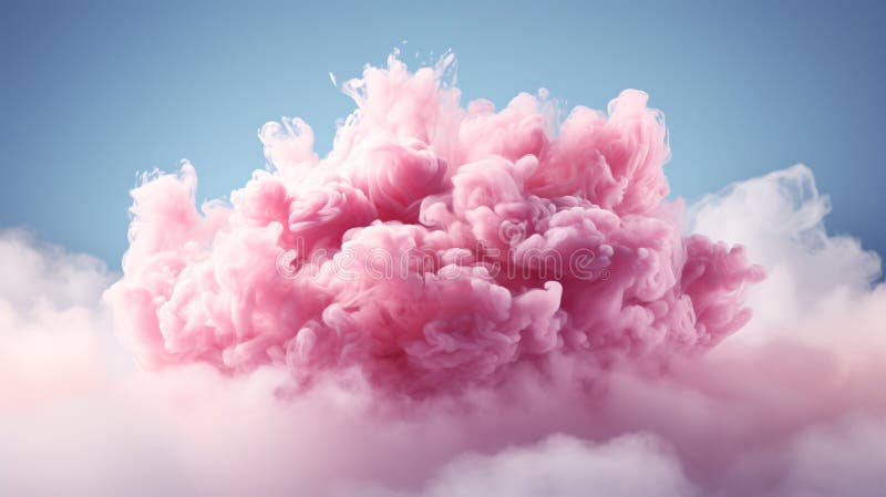 Realistic Forms Transformed: Abstract in Pink Hues Stock Image - Image ...
