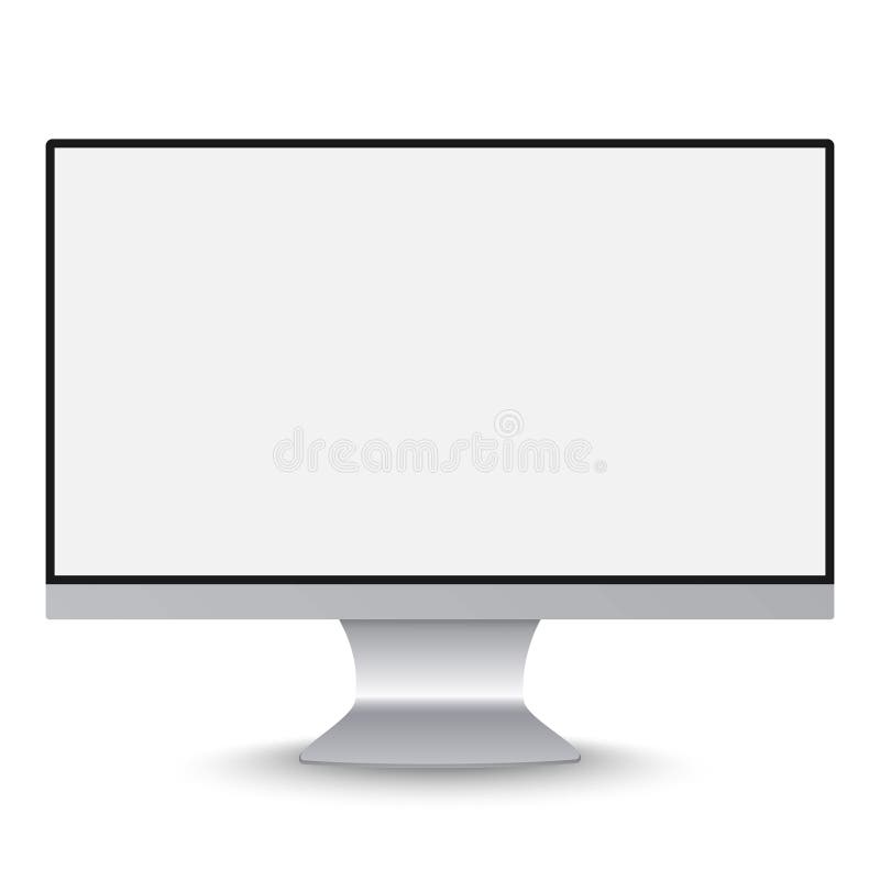 Realistic frame monitor stock illustration. Illustration of border ...