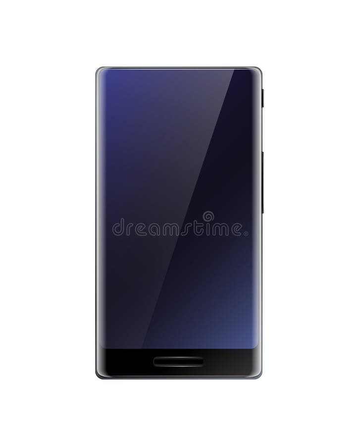 Realistic Frameless Smartphone Composition Stock Illustration ...