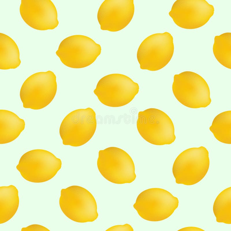Realistic Fresh Lemon Seamless Pattern Background in Paper Texture ...