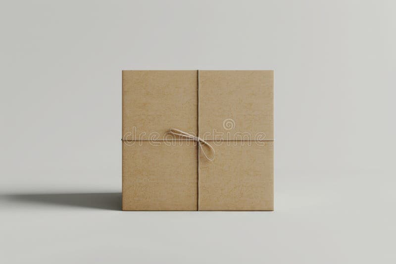 Realistic Front View Blank Package Box Mockup Isolated on a White ...