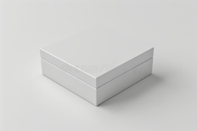 Realistic Front View Blank White Package Box Mockup Isolated on a Grey ...