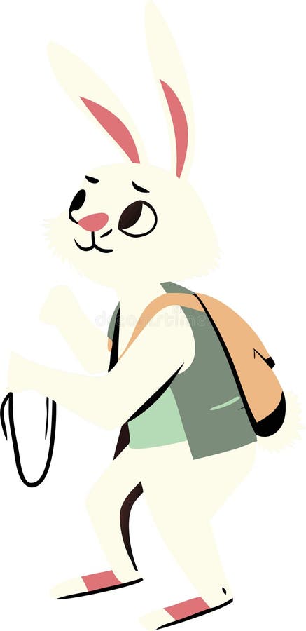 Rabbit , Full Body Realistic Image, White Background Stock Illustration ...