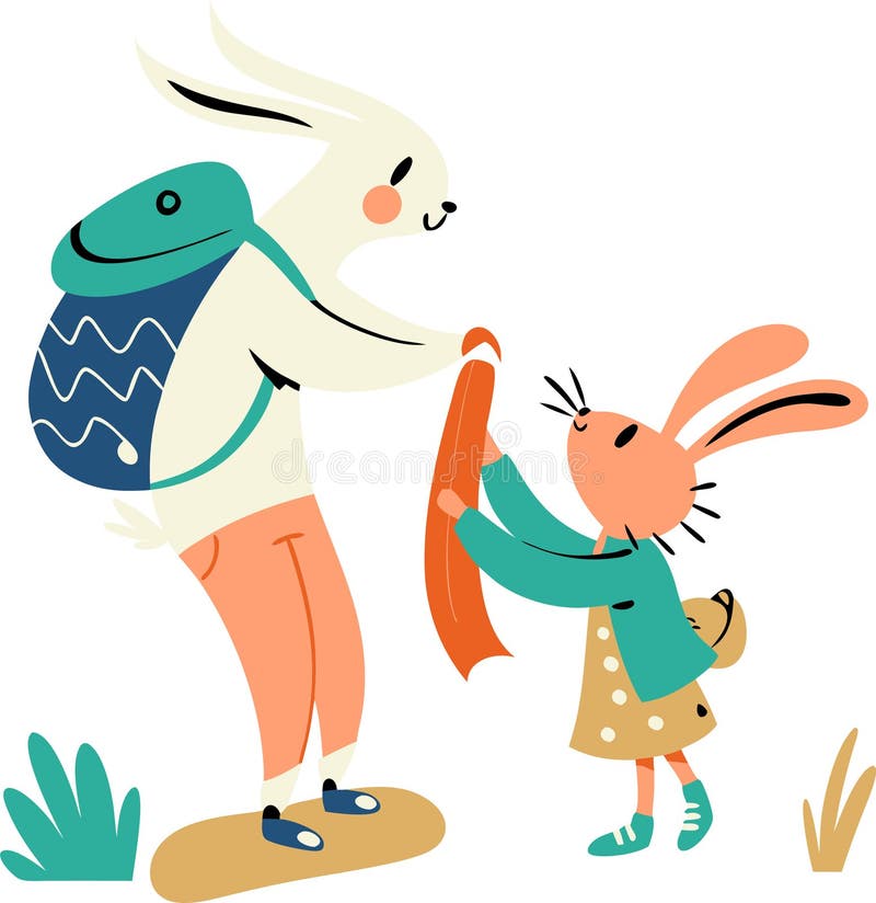 Rabbit , Full Body Realistic Image, White Background Stock Illustration ...