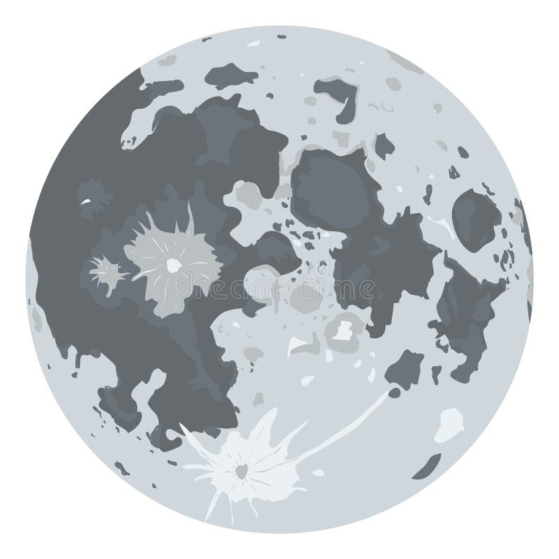 Realistic Full Moon with Clouds Isolated on a Transparent Background ...