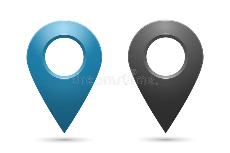 Realistic Red Geolocation Icon with Highlights on a Transparent ...