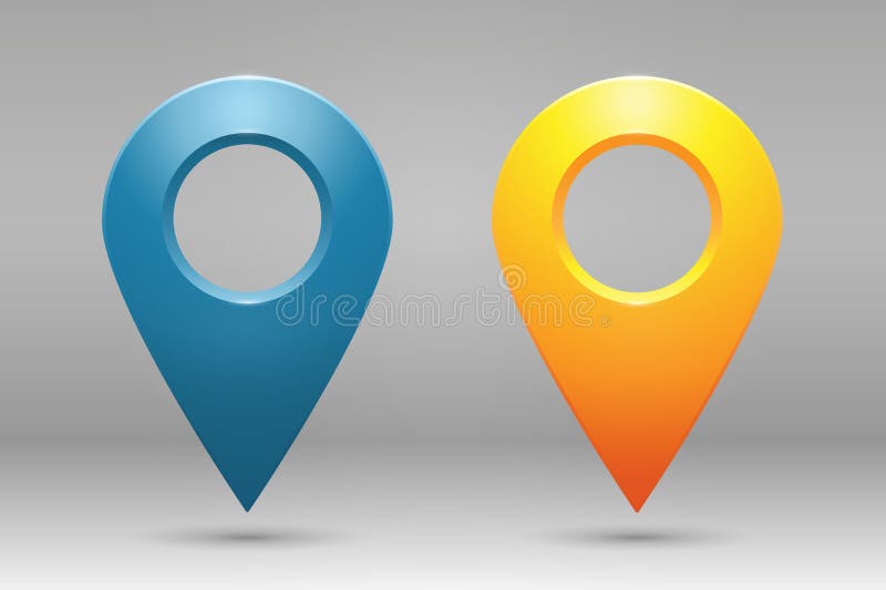 Realistic Red Geolocation Icon with Highlights on a Transparent ...