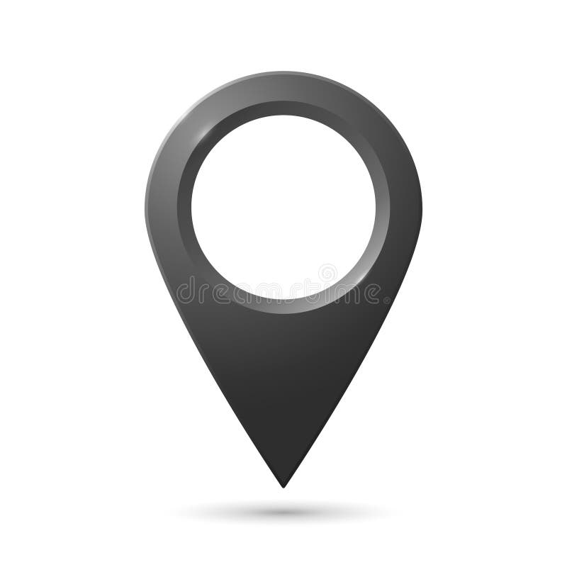 Realistic Red Geolocation Icon with Highlights on a Transparent ...