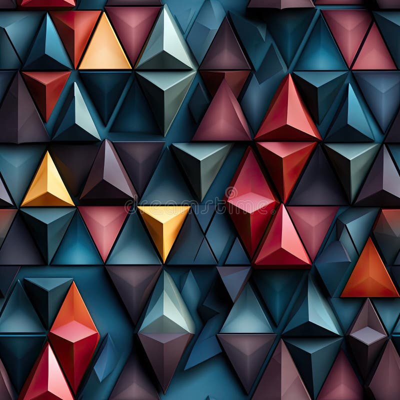Realistic Geometry Triangle Pattern with Textured Shading (tiled) Stock ...