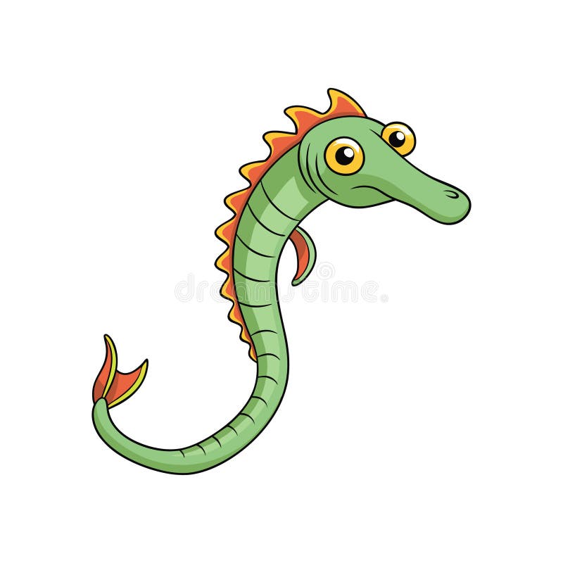 Realistic Ghost Pipefish Design in Vibrant Colors Stock Illustration ...