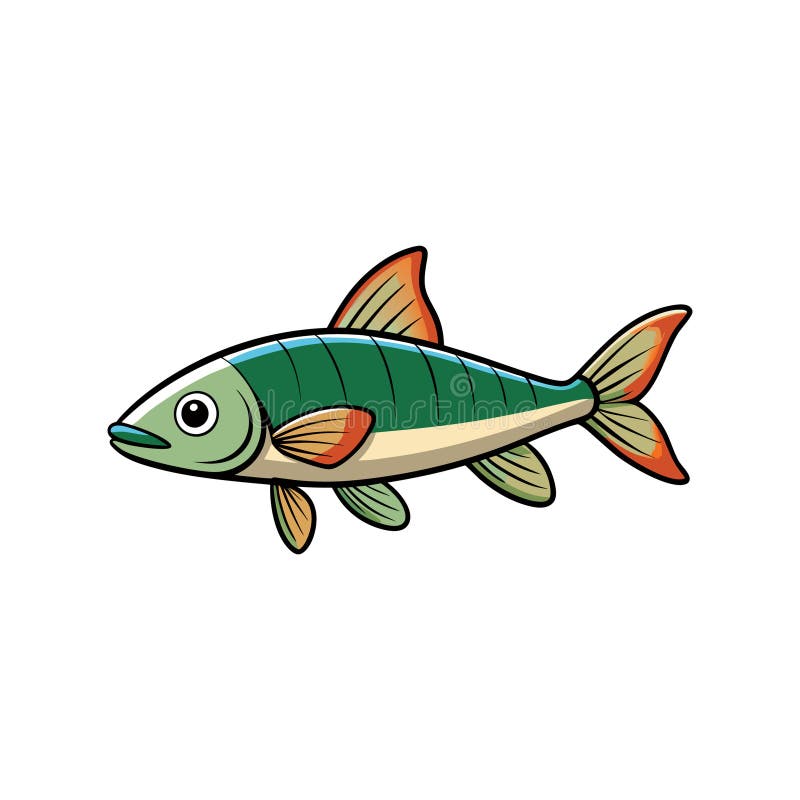 Realistic Giant Danio Fish Illustration in Underwater Scene Stock Image ...