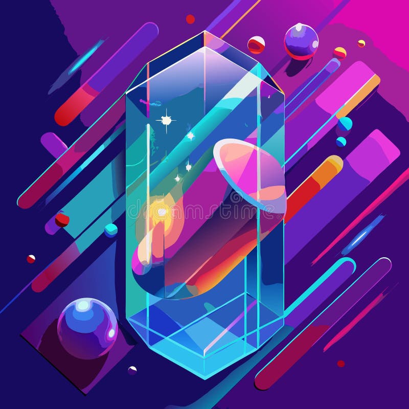 Realistic Glass Effects on Abstract Backgrounds Stock Illustration ...