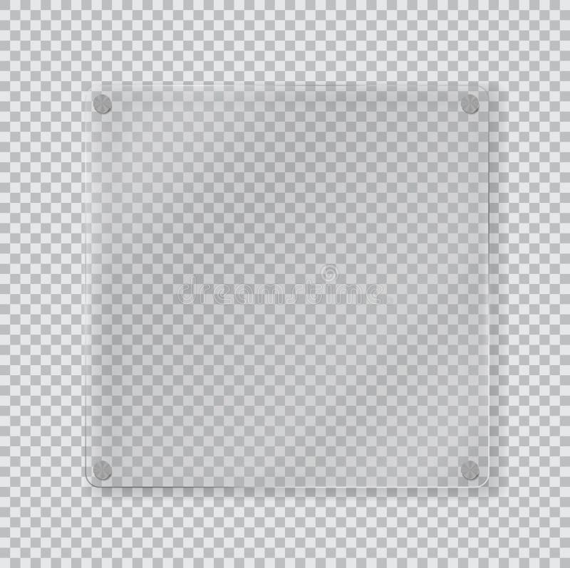 Realistic Glass Frame Background. Vector Illustration Stock ...