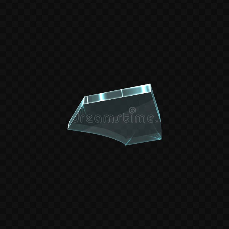 Realistic Glass or Ice Shard with Sharp Jagged Edges, Vector ...