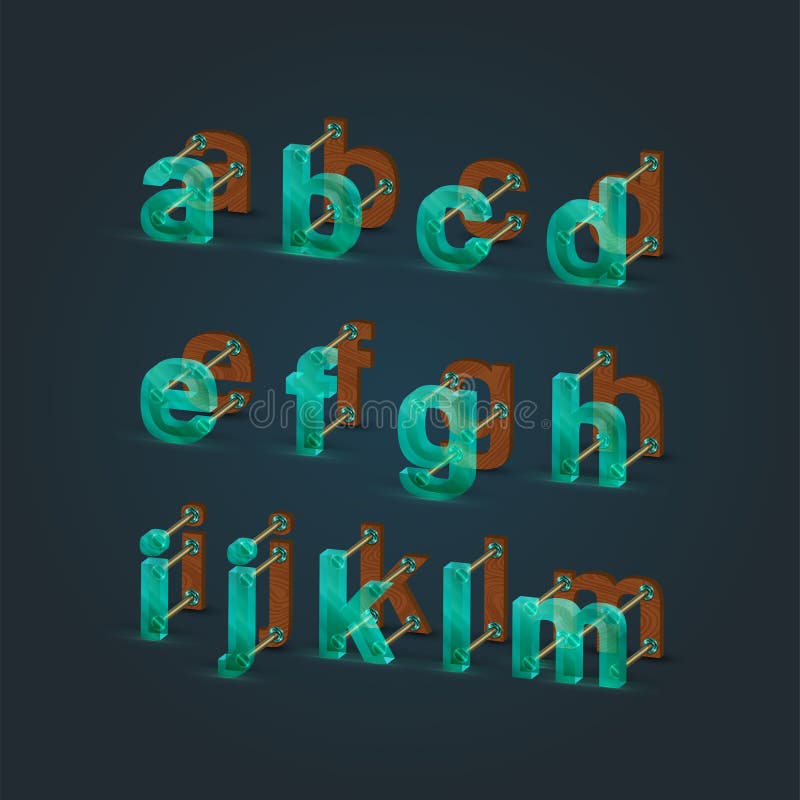 Realistic 3D font, vector stock vector. Illustration of character ...